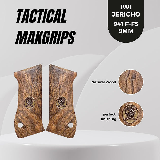 Jericho IWI 941F 941 F 941FS 941 FS 9mm .40 Gold Metal Grips