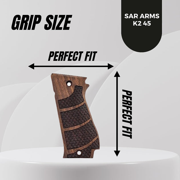 Sar Arms K2 45 grips, gun grips, wooden grips, K2 45 grips.