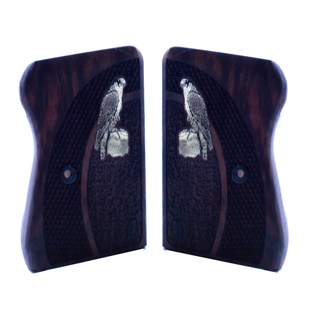 Cz 45 Grips, Gold Metal Logo Walnut Wood Gun Grips