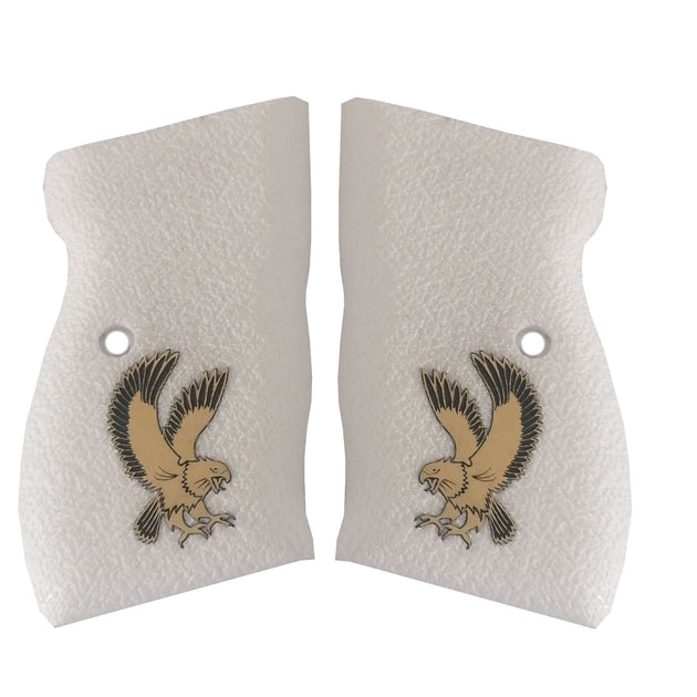 Hungry Feg 74 Acrylic Gun Grips - Gold Metal