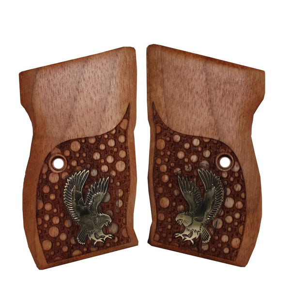 Hungry Feg 74 Gold Gun Grips - Walnut Wood Handles