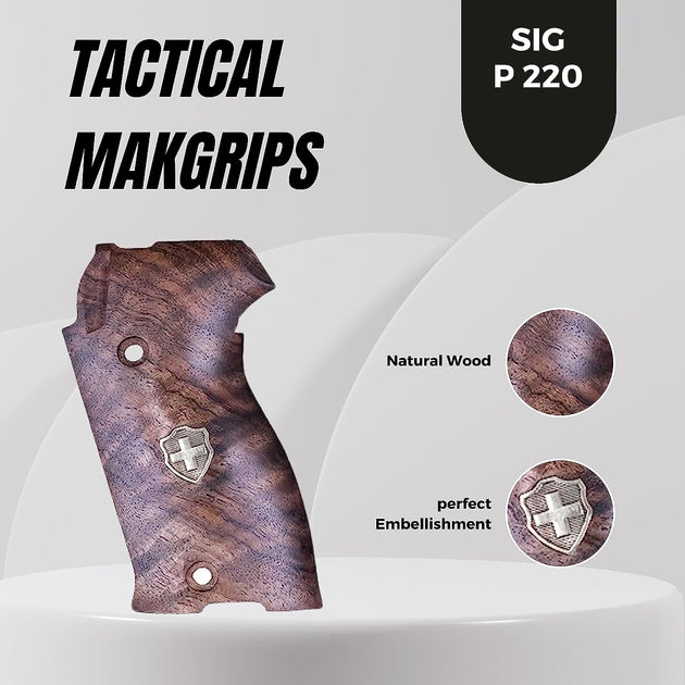 Sig P220 Gold Metal Grips ( Heel Mag Release )