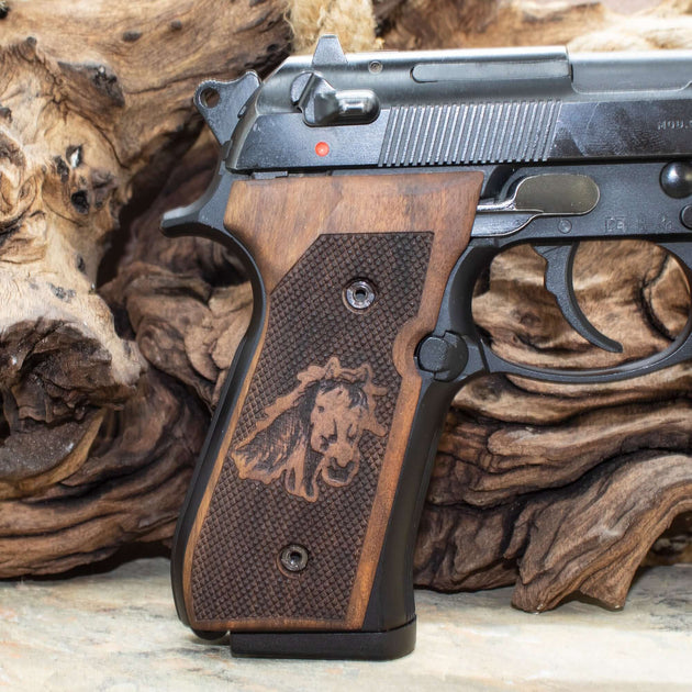 beretta 92fs grips, beretta 92 grips wood